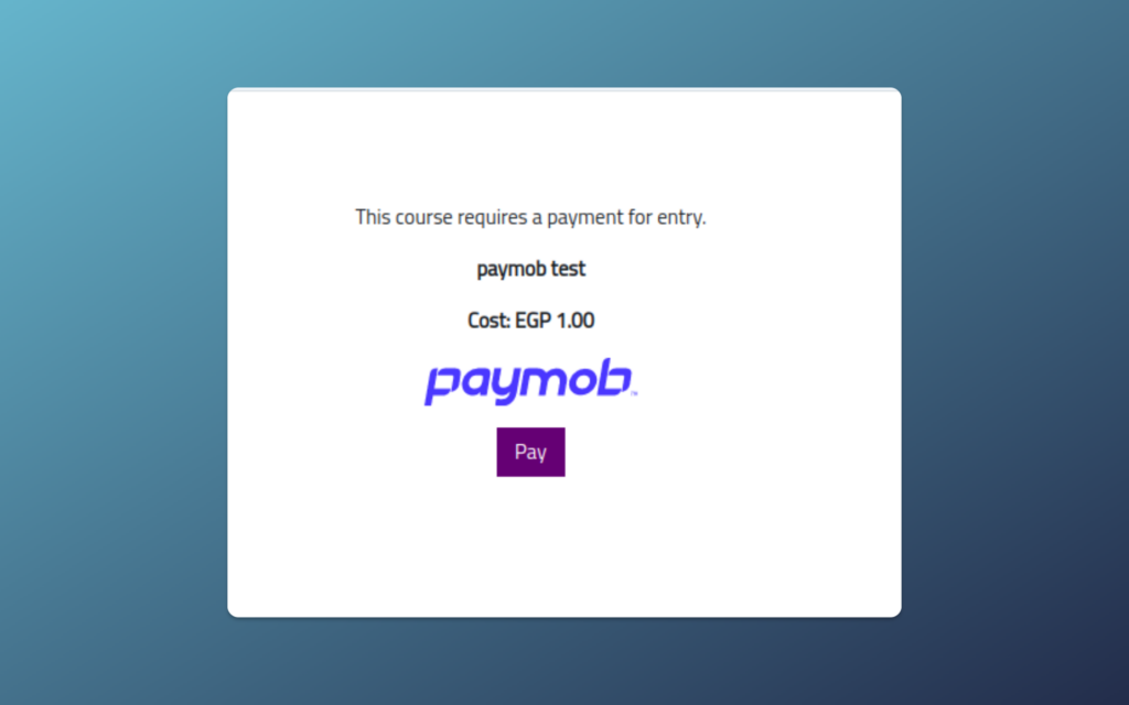Moodle Paymob Enrolment Plugin - howtodoinlms.com